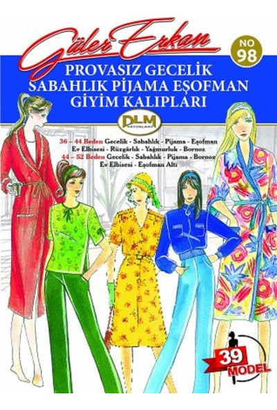 Provasız Gecelik Sabahlık Pijama Eşofman Giyim Kalıpları