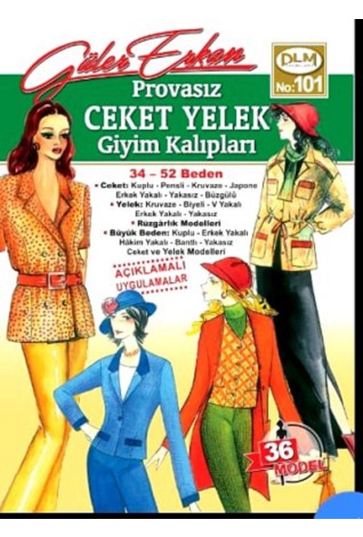 Provasız Ceket Yelek Giyim Kalıpları Provasız Ceket Yelek Giyim Kalıpları