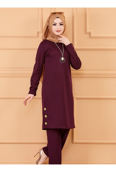 Tunik&pantolon Takım - Mürdüm - Tofisa