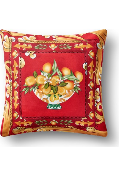 Chiara Alessi Capri Yastik Kirmizi 43*43 cm Chiara Alessi Capri Yastik Kirmizi 43*43 cm