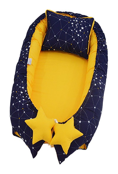 Modastra Sarı Lacivert Galaksi Desen Babynest