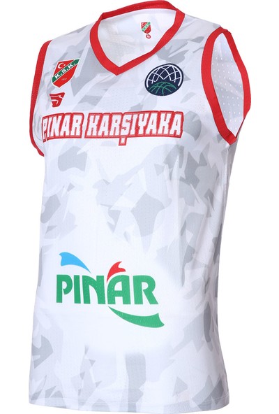 Sportive Karşıyaka Camo Erkek Beyaz Basketbol Forma TKY100170-BYZ