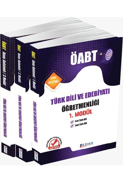 Lider Yayınları ÖABT 2021 Türk Dili Edebiyatı Öğretmenliği 3 Lü Modül Konu Anlatımı