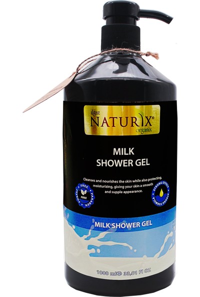 Naturix Organik Sütlü Duş Jeli Hassas Ciltlere 1000ML Paraben Fosfat Içermez Büyük Boy Nemlendirici Duş Jeli Naturix Organik Sütlü Duş Jeli Hassas Ciltlere 1000ML Paraben Fosfat Içermez Büyük Boy Nemlendirici Duş Jeli