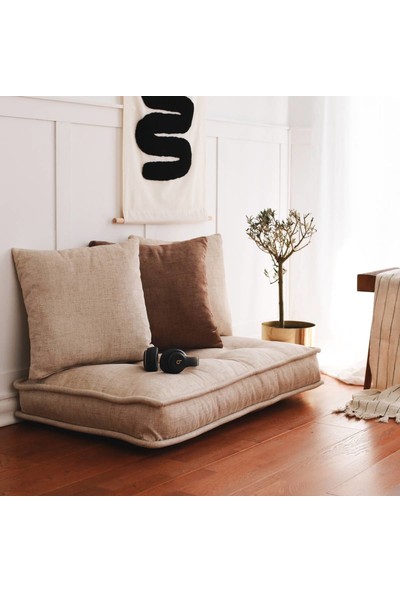 Evodeko Natürel Sütlü Kahve Yer Minderi