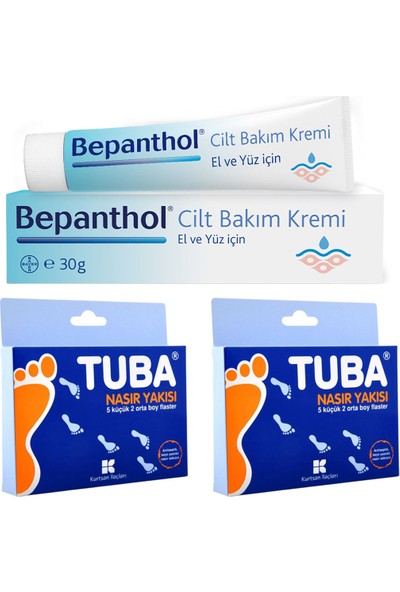Tuba Nasır Bant Yakısı 2 Adet + Bepanthol Cilt Bakım Kremi 30 gr