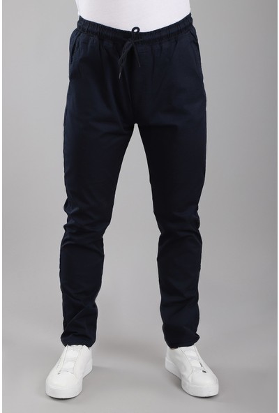 Arlin Erkek Beli Lastikli Cepli Normal Bel Lacivert Pantolon