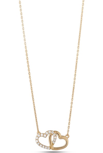 Yamaner Kuyumculuk Iç Içe Geçen Kalp Kolye