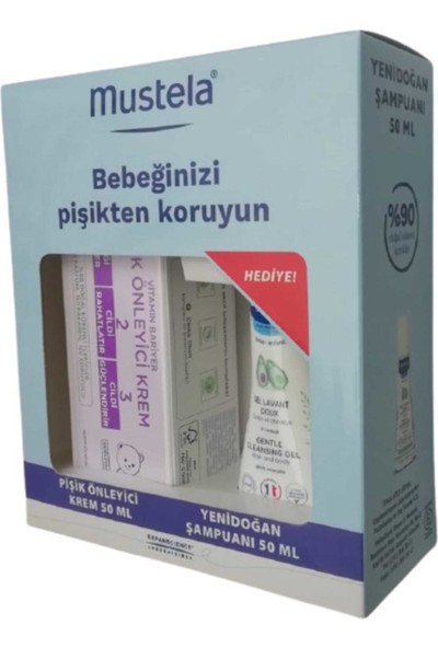 Mustela Vitamin Barrier Pişik Önleyici Krem 50 ml +Yenidoğan Şampuanı 50 ml Mustela Vitamin Barrier Pişik Önleyici Krem 50 ml +Yenidoğan Şampuanı 50 ml
