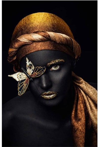 Yoko Kanvas Tablo Kelebekli Afrikalı Kadın Duvar Dekorasyon 70X100 cm Yoko Kanvas Tablo Kelebekli Afrikalı Kadın Duvar Dekorasyon 70X100 cm