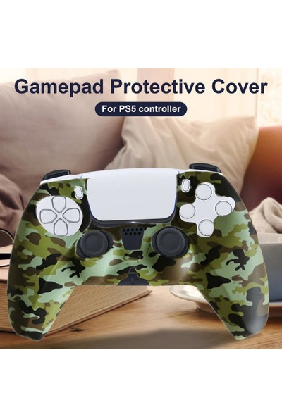 Feza Ps5 Dualsense Yüksek Kalite Desenli Kol Kılıfı Camo