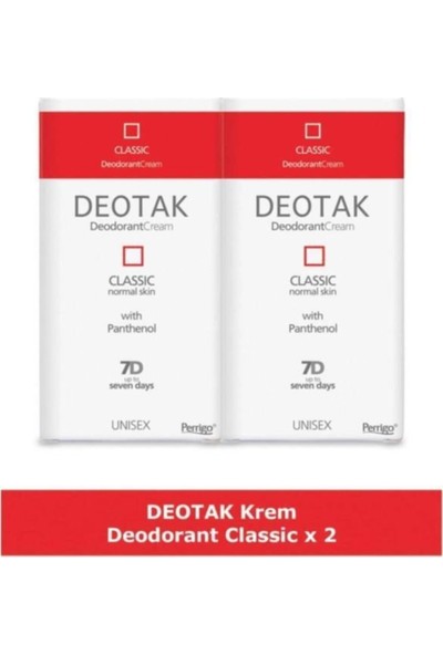 Deotak Classic Krem Deodorant 35 ml 2 Adet Deotak Classic Krem Deodorant 35 ml 2 Adet