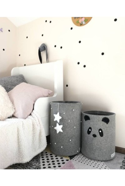 Woll Tasarım Keçe Bebek Çocuk Odası Sevimli 3 Boyutlu Panda Figürlü Oyuncak Çamaşır Sepeti 40 x 50 cm (Büyük Boy) Woll Tasarım Keçe Bebek Çocuk Odası Sevimli 3 Boyutlu Panda Figürlü Oyuncak Çamaşır Sepeti 40 x 50 cm (Büyük Boy)