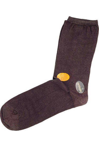 Doliche Şeker Gümüş Erkek Çorap-3 Çift-Kahve Rengi-