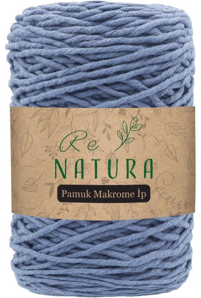 Renatura Kot Mavi 2mm Pamuk Makrome Ip Renatura Kot Mavi 2mm Pamuk Makrome Ip