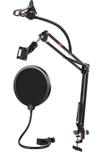 Lastvoice NB44PS Masa Tipi Mikrofon Standı Telefon Tutuculu + Pop Filter