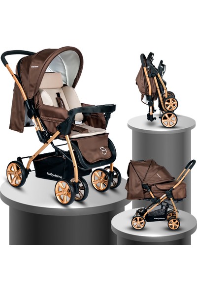 Baby Home BH-760 Gold Çift Yönlü Bebek Arabası Baby Home BH-760 Gold Çift Yönlü Bebek Arabası