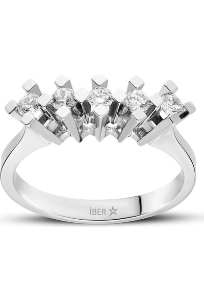 Iber F Renk Sı 0.25 Karat Pırlanta Beştaş YÜZÜK-SYZF017-025