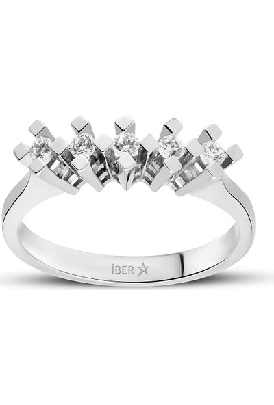 İber G Renk SI 0.20 Karat Pırlanta Beştaş Yüzük-SYZ020-020