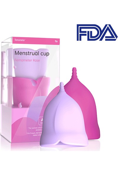 Mothersmart femometer® Adet Kabı-Regl Kabı-Rose 2'li Medikal Sınıf Silikon Menstrual Cup(A size + B size) Mothersmart femometer® Adet Kabı-Regl Kabı-Rose 2'li Medikal Sınıf Silikon Menstrual Cup(A size + B size)