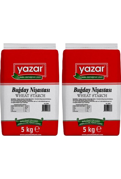 Yazar Buğday Nişastası 5 kg x 2 Paket