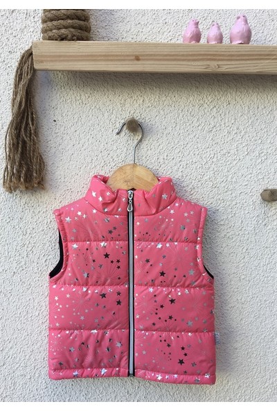 Bebedonat Narçiçeği Renkli Yıldız Motifli Kız Şişme Yelek