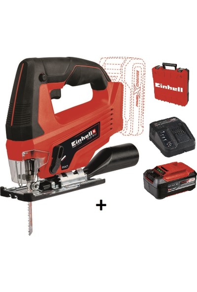 Einhell Tc-Js 18 Li - Tekupaj Testeresi + 5.2 Ah Plus Starter Kit + Çanta Einhell Tc-Js 18 Li - Tekupaj Testeresi + 5.2 Ah Plus Starter Kit + Çanta