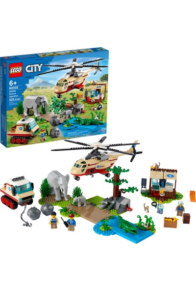 LEGO® City Vahşi Hayvan Kurtarma Operasyonu 60302 Yapım Seti; Yaratıcı Oyuncak; Çocuklar İçin En Iyi Hediyeler (525 Parça) LEGO® City Vahşi Hayvan Kurtarma Operasyonu 60302 Yapım Seti; Yaratıcı Oyuncak; Çocuklar İçin En Iyi Hediyeler (525 Parça)