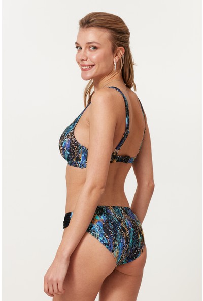 Pierre Cardin Fra Bikini Takım 217221 Mavi Leopar Desenli