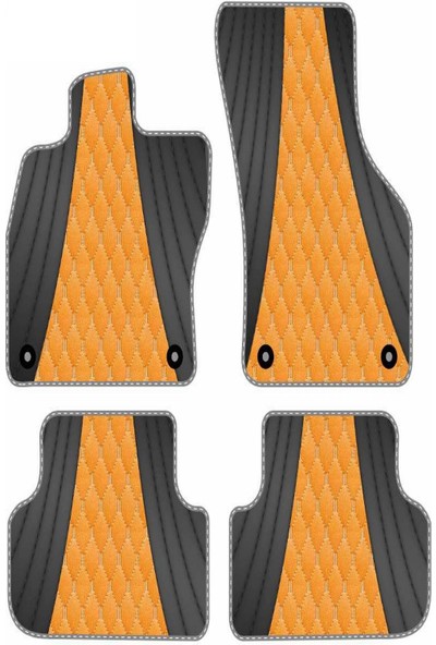 Tegin Audi A4 B5 1996-2001 Turuncu Deri Siyah Deri Desen Gri Kenar Paspas Tegin Audi A4 B5 1996-2001 Turuncu Deri Siyah Deri Desen Gri Kenar Paspas