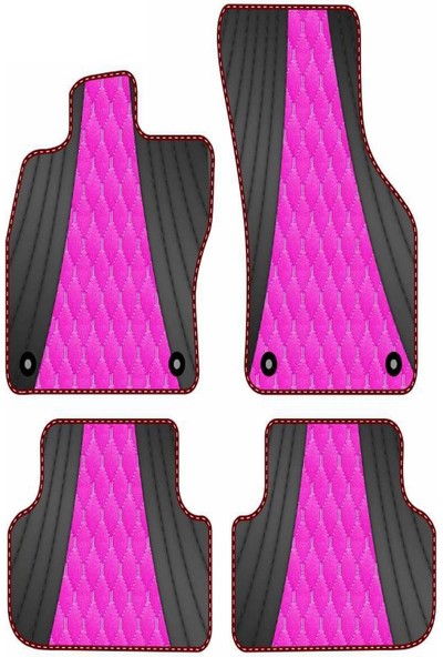 Tegin Nissan Primera P11 1995-2002 Pembe Siyah Deri Desen Bordo Kenarlı Paspas Tegin Nissan Primera P11 1995-2002 Pembe Siyah Deri Desen Bordo Kenarlı Paspas