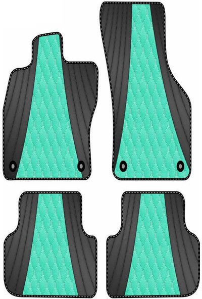Tegin Skoda Fabia 1 1999-2007 Turkuaz Siyah Deri Desen Siyah Kenar Paspas Tegin Skoda Fabia 1 1999-2007 Turkuaz Siyah Deri Desen Siyah Kenar Paspas