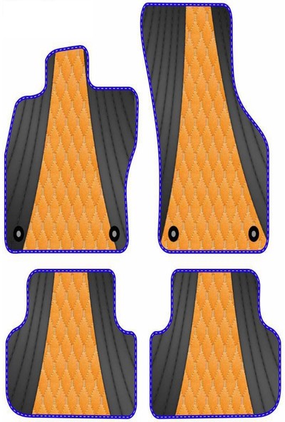 Tegin Bmw 5 Serisi F10 2014 - 2016 Makyajlı Turuncu Deri Siyah Deri Desen Mavi Kenar Paspas Tegin Bmw 5 Serisi F10 2014 - 2016 Makyajlı Turuncu Deri Siyah Deri Desen Mavi Kenar Paspas