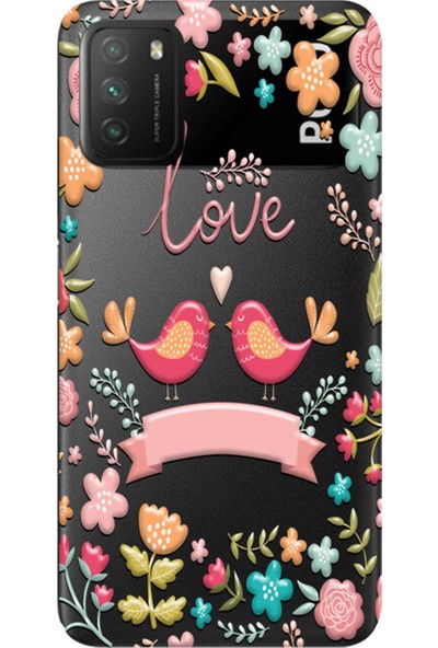 Kılıf Merkezi Xiaomi Poco M3 Kılıf Desen Baskılı Silikon Love Çiçekli STK:326 Kılıf Merkezi Xiaomi Poco M3 Kılıf Desen Baskılı Silikon Love Çiçekli STK:326