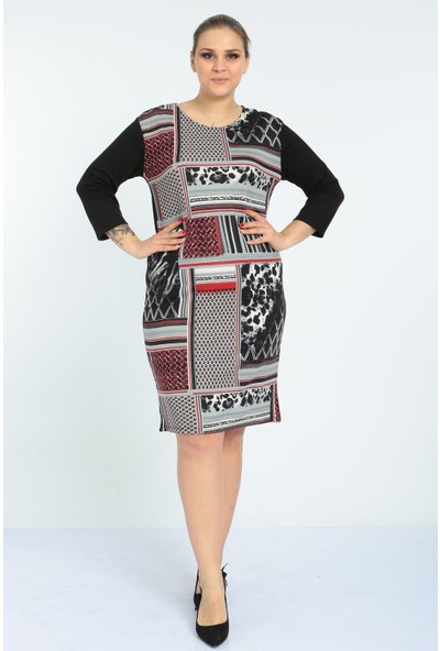 Golshan Anadolu Motif Büyük Beden Elbise