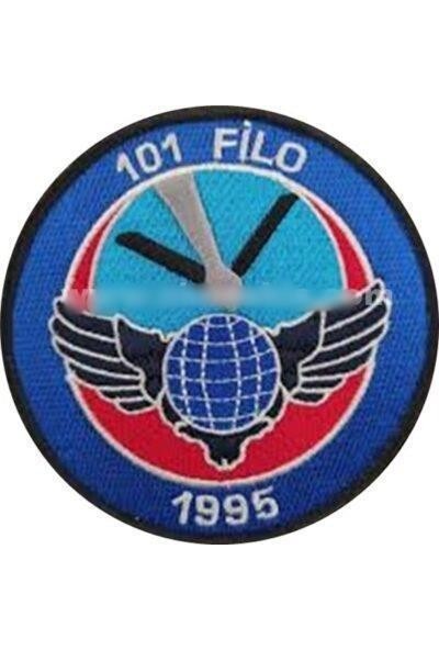 Sim Nakış 101. Filo Nakış Işleme Arma Patch Peç