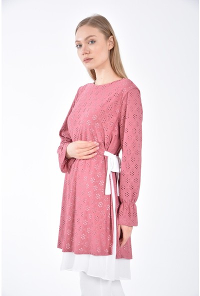 mibapazar Içinde Komple Beyaz Astarı Olan Belden Ayarlı Tunik mibapazar Içinde Komple Beyaz Astarı Olan Belden Ayarlı Tunik