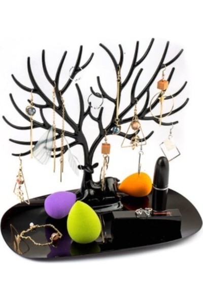 Siyah Geyik Tasarımlı Takı Standı Takı Askısı Siyah Geyik Tasarımlı Takı Standı Takı Askısı