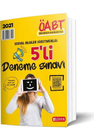 Lider Yayınları ÖABT 2021 Sosyal Bilgiler Öğretmenliği 5'li Deneme Sınavı