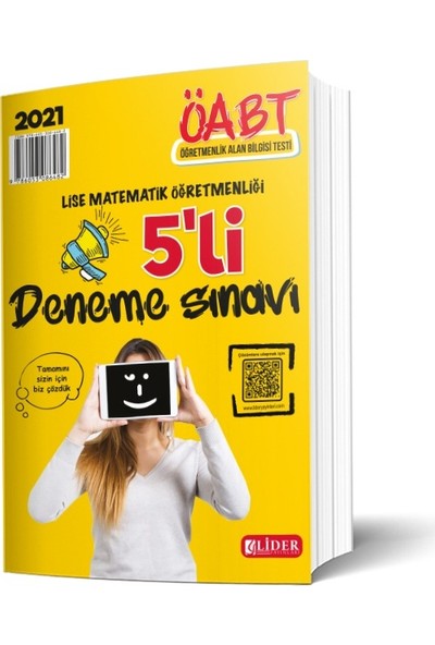 Lider Yayınları ÖABT 2021 Lise Matematik Öğretmenliği 5'li Deneme Sınavı