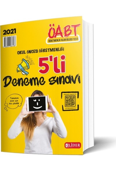 Lider Yayınları ÖABT 2021 Okul Öncesi Öğretmenliği 5'li Deneme Sınavı