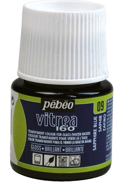Pebeo Vitrea 160 Su Bazlı Cam Boya 45 ml 11109 Safir