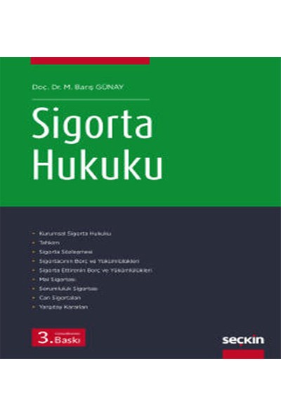 Sigorta Hukuku - M. Barış Günay
