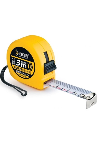 Sgs 16 mm x 3 M Şerit Metre