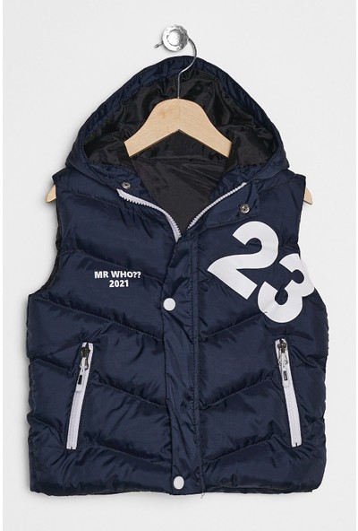 Zepkids Erkek Çocuk Kapüşonlu Yelek 23 Baskı