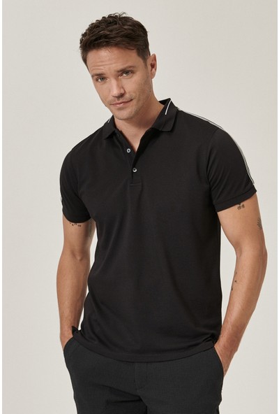 Altınyıldız Classics Polo Yaka Cepsiz Slim Fit Dar Kesim Düz Tişört