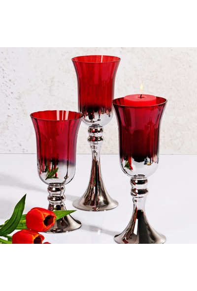 The Vanillia Kırmızı Kadeh 3'lü Set