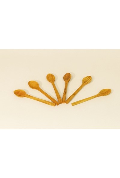 Sağlar El Sanatları Zeytin Ağacı Baharat Kaşığı Seti 6'lı