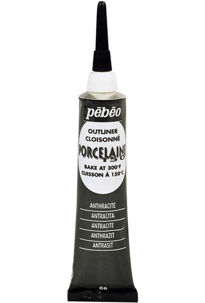 Pebeo Porselen Boya 150 Kontür Antrasit Siyah 20 ml