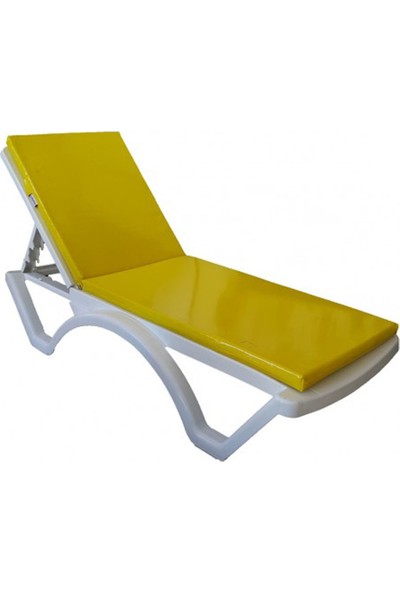 Güven Tente Mobilya Pvc Branda Kumaşlı Şezlong Minderi Renk Sarı